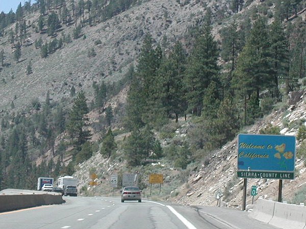 The Nevada-California state line